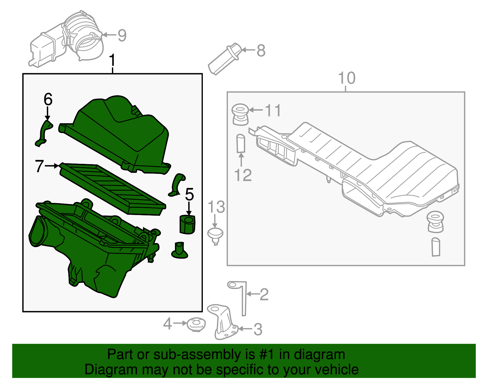 2013-2024 Nissan Air Cleaner Assembly 16500-3JA0C | OEM Parts Online