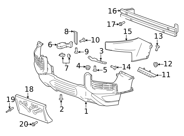 2021-2022 Chevrolet Colorado Anthracite Front Bumper Lower Fascia ...
