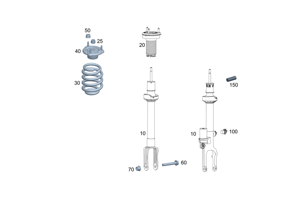 463-320-97-01 - Shock Absorber 2019-2024 Mercedes-Benz | Mercedes-Benz ...