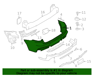 51128078839 - 2020-2021 BMW X4 Bumper Cover (51-12-8-078-839) | BMW of ...