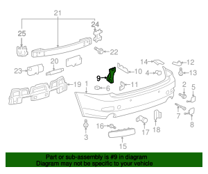 2006-2014 Lexus Bumper Cover Support Rail 52156-53010 | OEM Parts Online