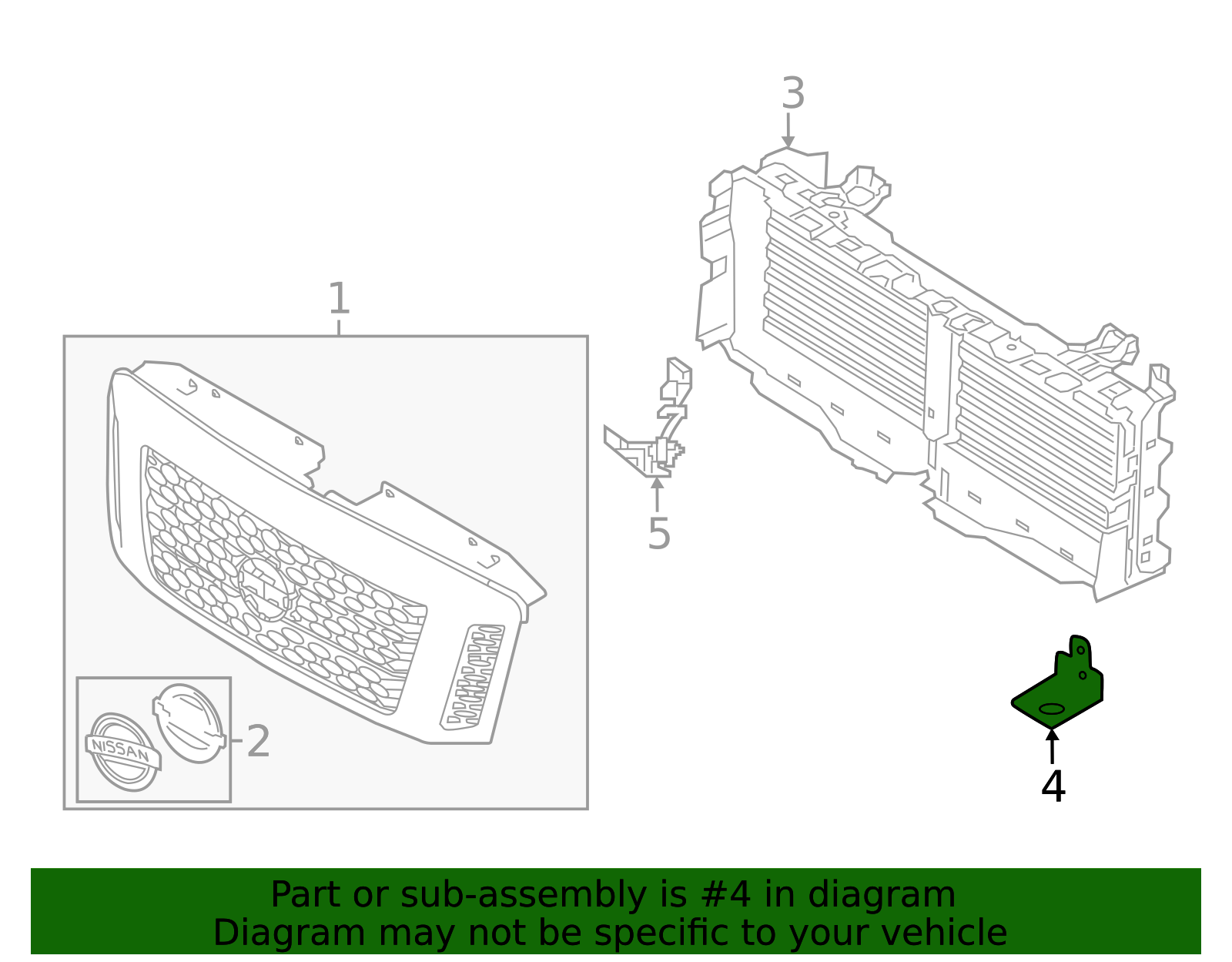 2020-2024 Nissan TITAN Shutter Bracket 21426-EZ00A | Scott Evans Nissan ...