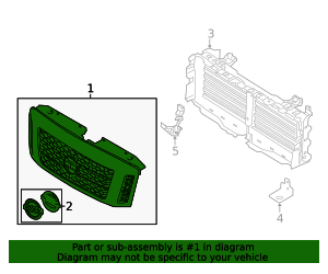 2020-2021 Nissan TITAN Grille Assembly 62310-9FV0D | My Nissan Part