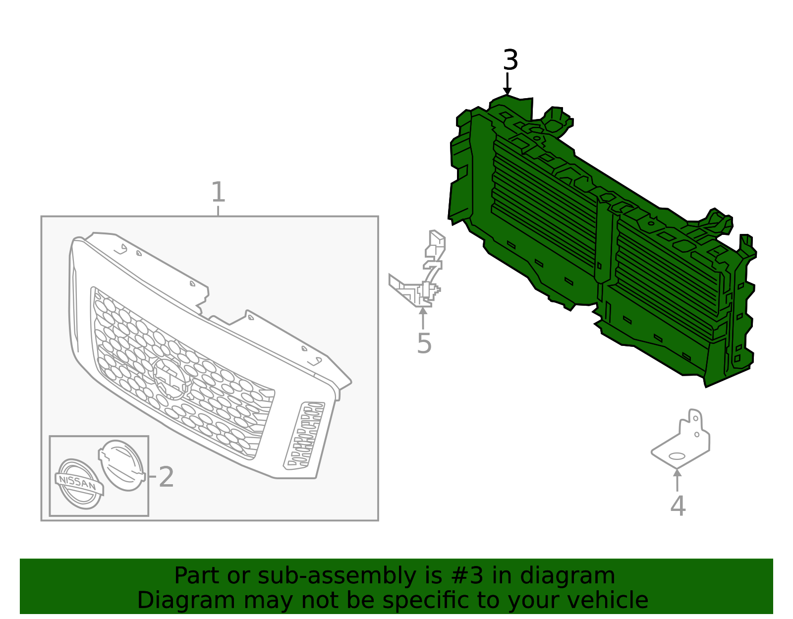 2020-2024 Nissan Radiator Shutter Assembly 21421-9FV3A | OEM Parts Online