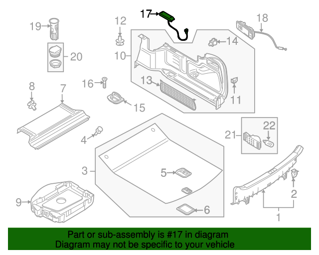8F0-959-559-E - Trunk Open Warning Switch 2010-2017 Audi | Audi OEM Parts
