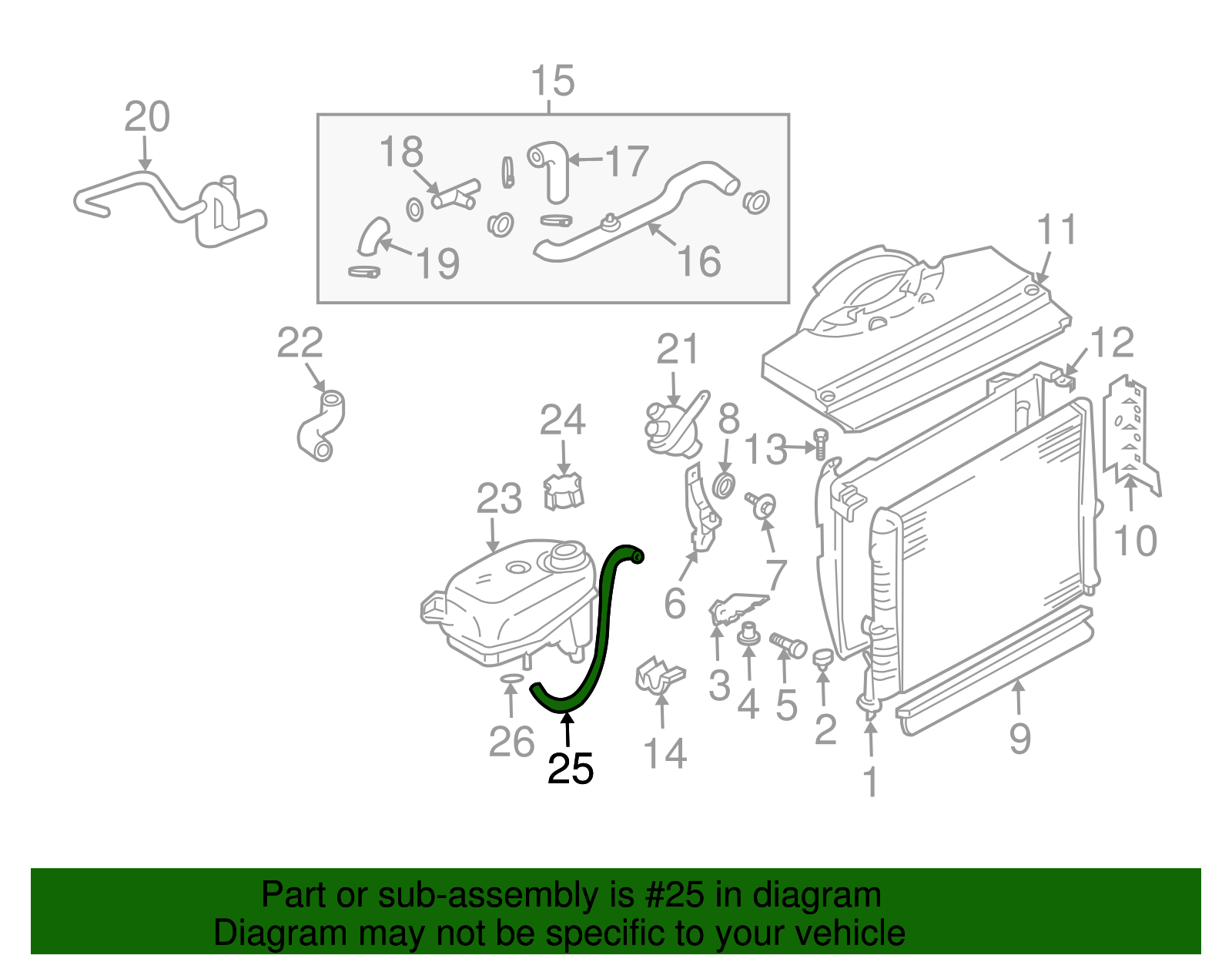 1999-2004 Land Rover Discovery Overflow Hose PIH100040 | JaguarParts.com