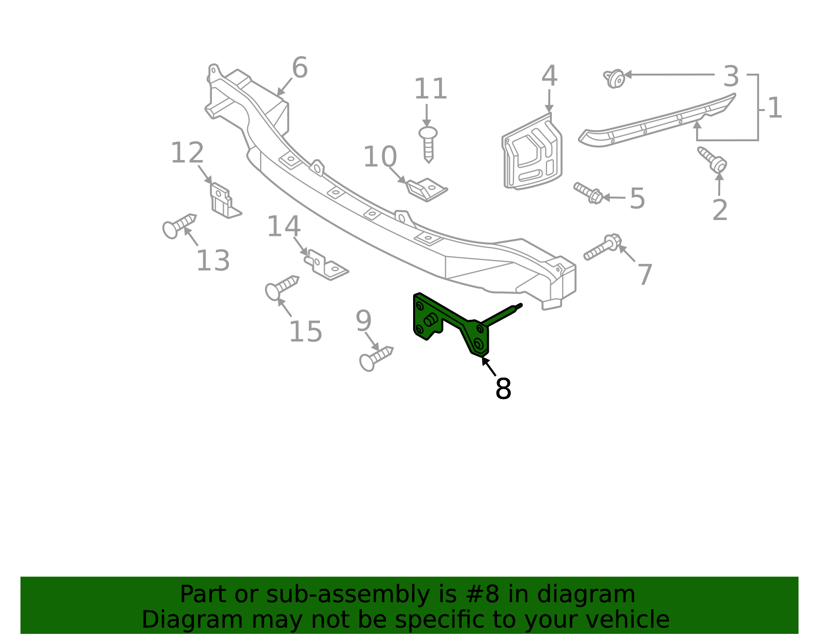 86647-R5000 - Bumper Impact Bar Bracket 2021-2025 Kia Sorento | Kia ...