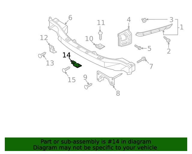 2021-2023 Kia Sorento Center Bracket 86636-R5000 | TascaParts.com