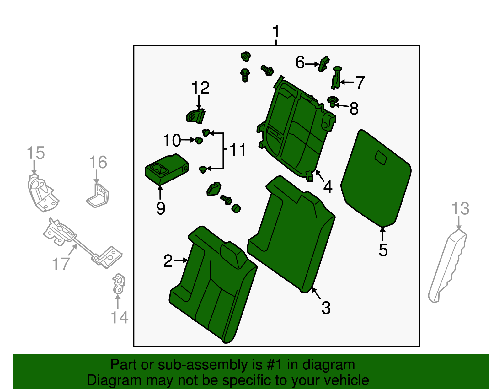 2016-2018 Nissan Sentra Seat Back Assembly 88650-3YU7A | Hoffman Nissan ...