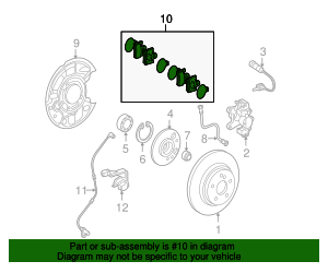 003-420-27-20-41 - Rear Disk Brake Pads 2001-2011 Mercedes-Benz ...
