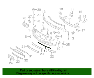 2013-2015 BMW | Rubber Strip | 51117295272 | BMW OEM Parts Store