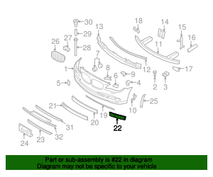 Genuine BMW 51-11-7-295-275 | Outer Grille | FREE Shipping on Most ...