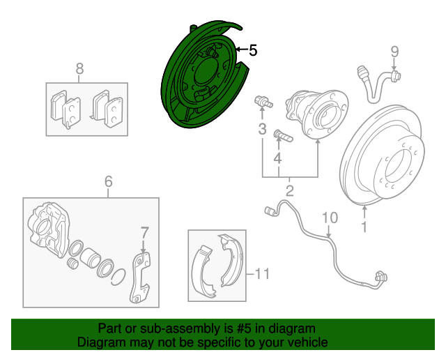 4600A151 - Backing Plate 2008-2017 Mitsubishi Lancer | Mitsubishi ...