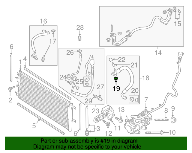 2013-2024 Ford Hose & Tube Assembly O-Ring DS7Z-19B596-A | OEM Parts Online