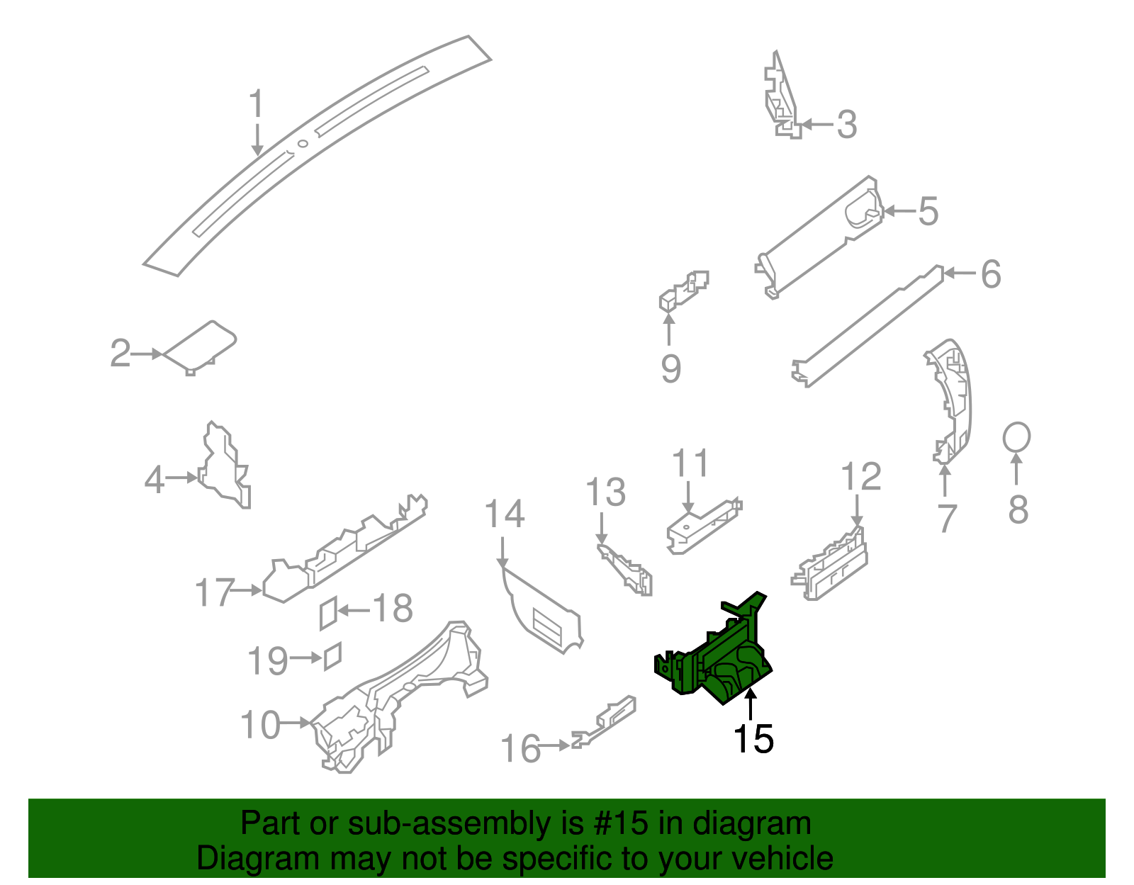 2016-2024 Nissan Center Cover 68922-EZ00A | Nissan Parts Central