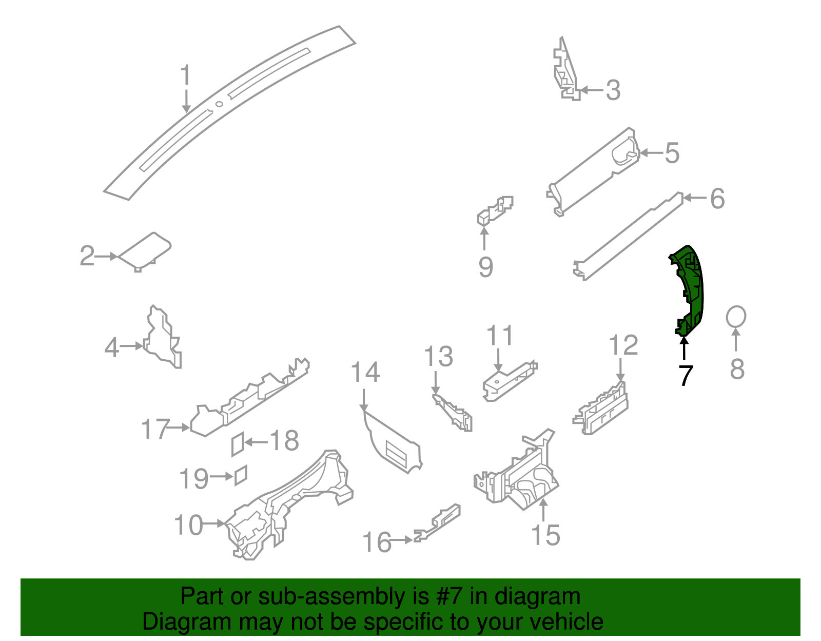 2017-2021 Nissan Lower Trim 682A2-EZ10A | Scott Evans Nissan Parts