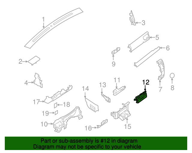 2016-2019 Nissan Lower Housing 68260-EZ00A | TascaParts.com