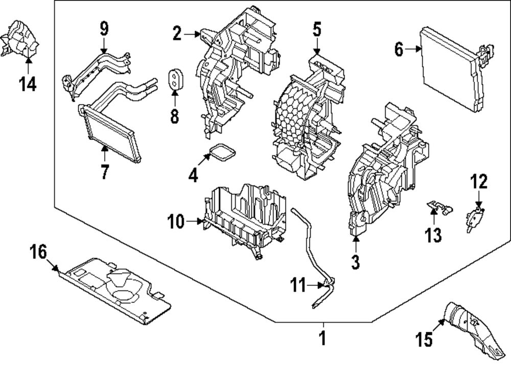 2024-2025 Hyundai Santa Fe Evaporator Case 97134-R6000 | OEM Parts Online