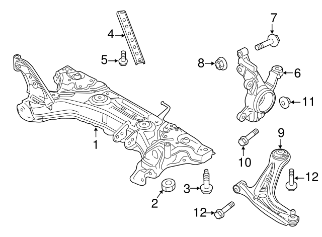 2010-2015 Mazda Lower Control Arm Rear Bolt 9YA0-2A-228B ...