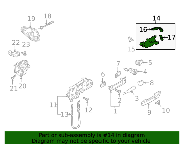 2021-2023 Audi RS5 Interior Door Handle 8W6-837-019-C-4PK ...