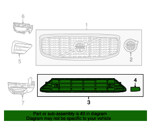 32296071 - Lower Grille - 2018-2020 Volvo XC60 | Volvo OEM Parts Direct