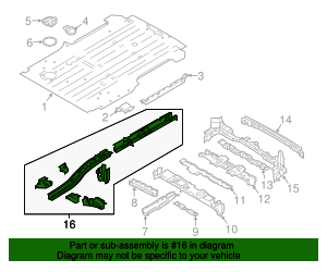 2015-2018 Chevrolet City Express Rear Rail Assembly - Driver's Side (LH ...