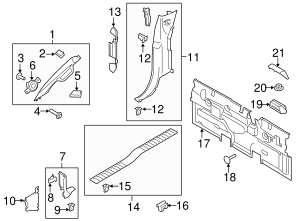 HC3Z-2503599-BD - Windshield Pillar Trim 2017 Ford | AutoNationParts.com