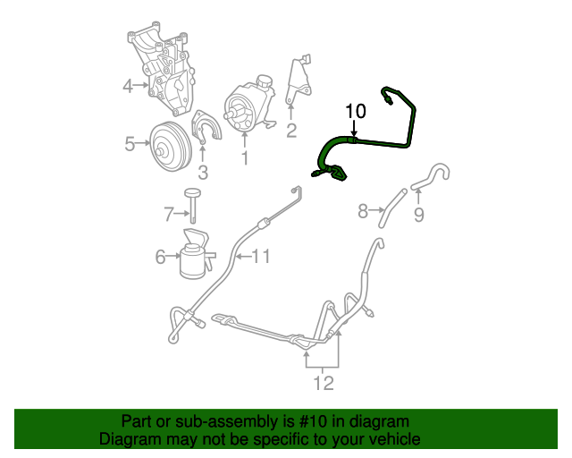 2006-2014 GM Power Brake Booster Inlet Hose Assembly 25925450 ...