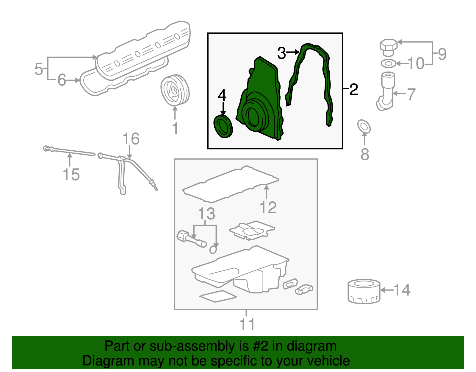 2010-2013 GM Front Engine Cover 12636045 | Partners Chevy
