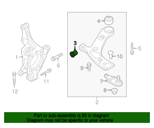 54551-C5000 - Lower Control Arm Front Bushing 2016-2024 Kia | Kia.Parts ...