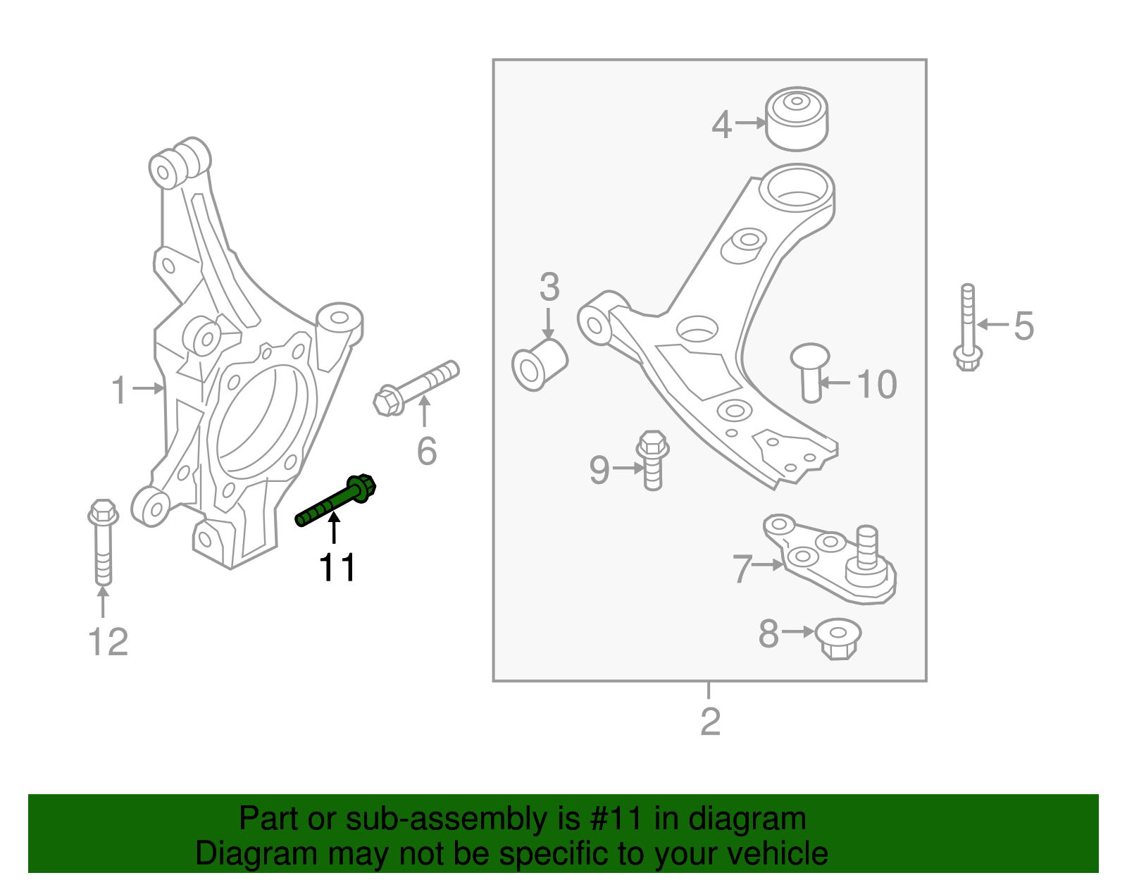 54562-4H000 - Lower Control Arm Mount Bolt 2015-2025 Kia | Kia Cheap Parts