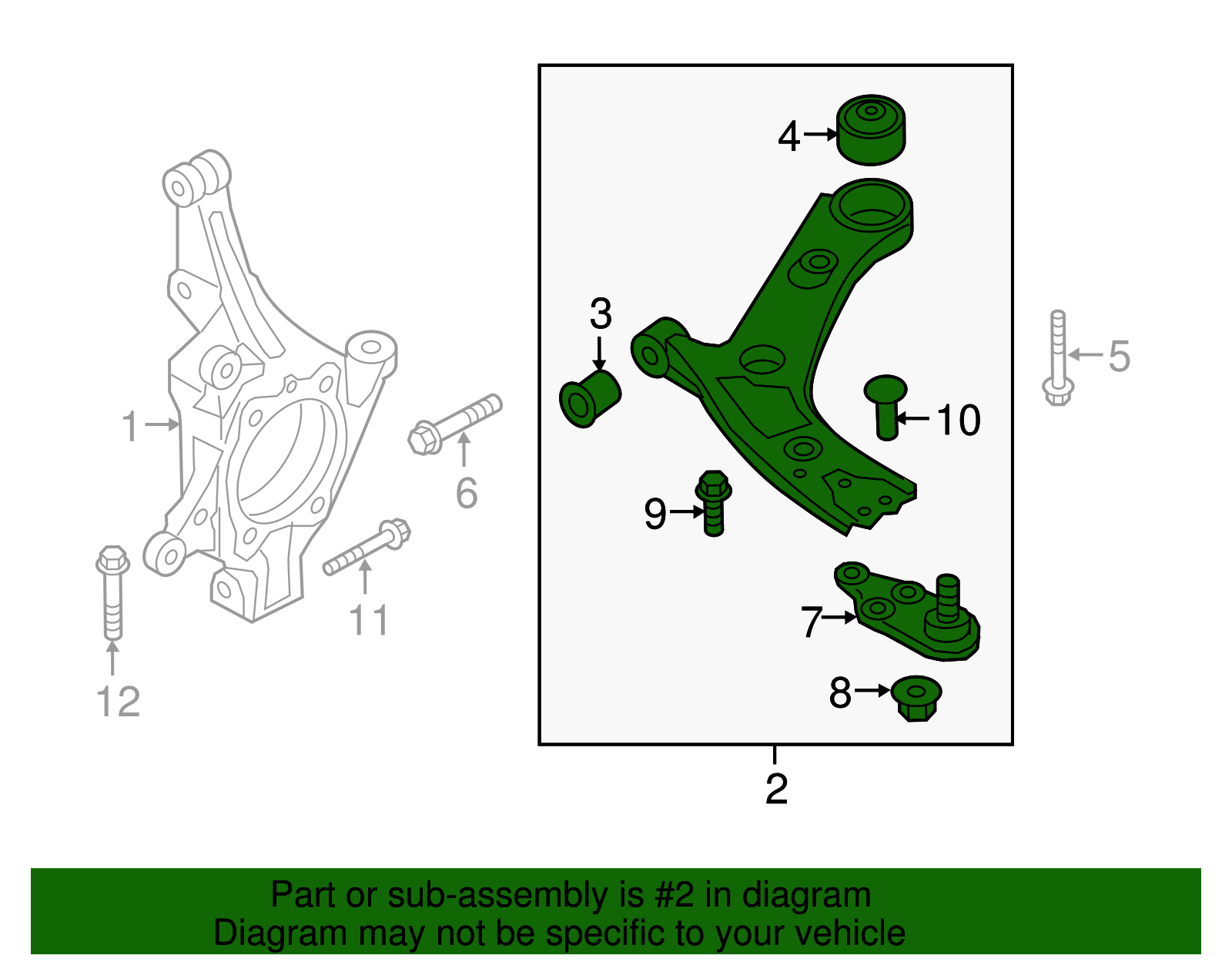 54501-C5150 - Lower Control Arm 2016-2020 Kia Sorento | Kia.Parts Store