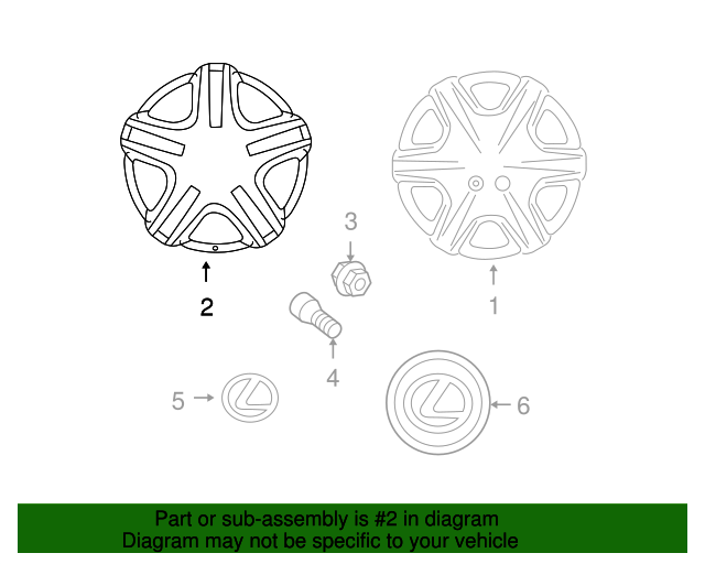 2004-2006 Lexus LS430 Wheel, Alloy 4261A-50110 | OEM Parts Online
