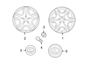 2004-2006 Lexus LS430 Wheel, Alloy 4261A-50110 | OEM Parts Online
