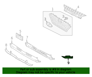 2019 Hyundai Kona Outer Grille 86565-J9IA0 | World OEM Parts Hyundai