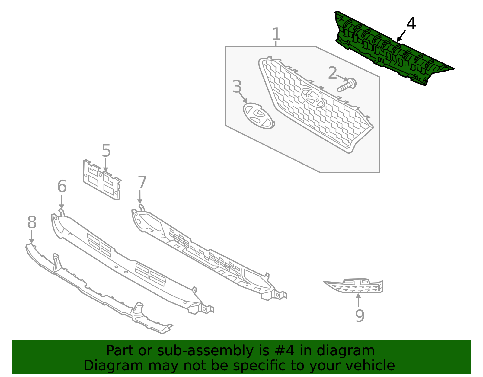 2018-2021 Hyundai Kona Grille Bracket 86360-J9000 | OEM Parts Online