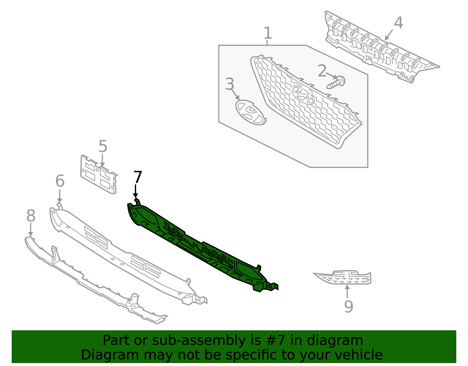 2018-2021 Hyundai Kona Lower Grille 86561-J9030 | OEM Parts Online