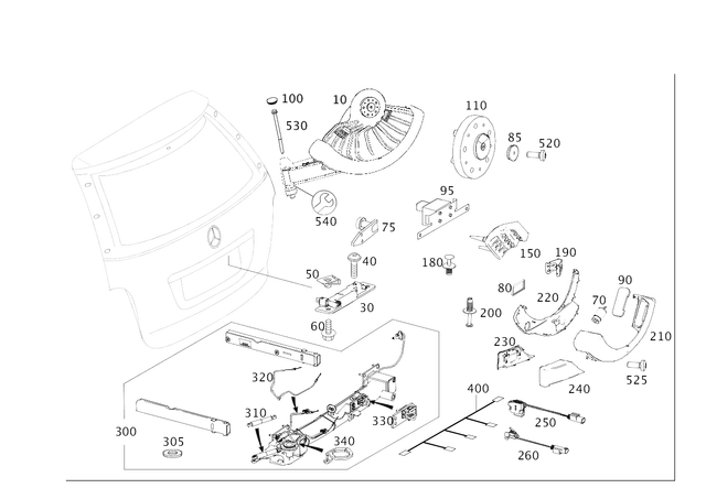Handle Flap - Part #164-740-11-93 | Mercedes Parts Center