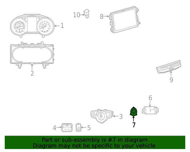 190-905-40-02 - Ignition Switch 2016-2021 Mercedes-Benz ...