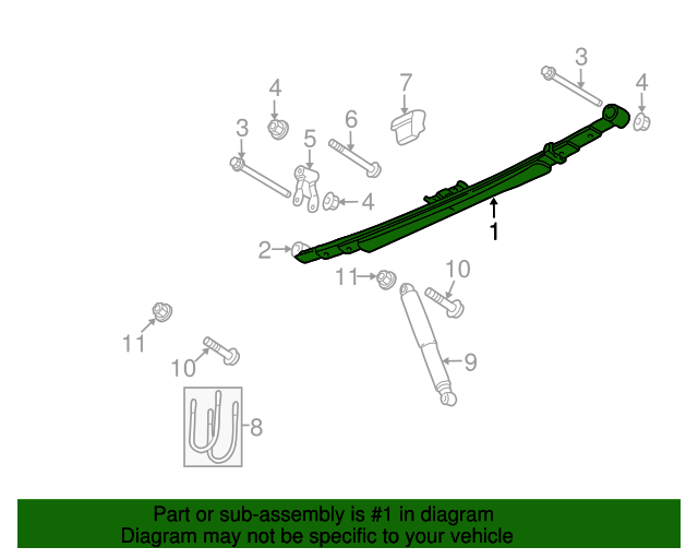 2010-2013 Mopar Leaf Spring 4670947AA | TascaParts.com