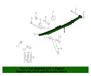 2010-2013 Mopar Leaf Spring 4670947AA | TascaParts.com