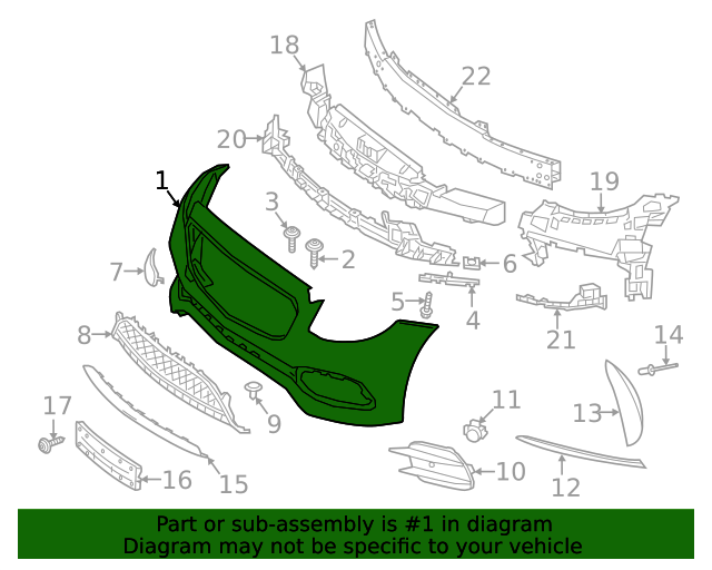 2018-2020 Mercedes-Benz Bumper Cover 238-885-70-00-9999 | MB OEM Parts