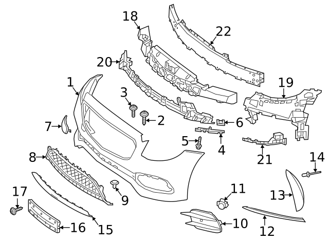 238-885-64-00 - Side Retainer - 2018-2020 Mercedes-Benz ...