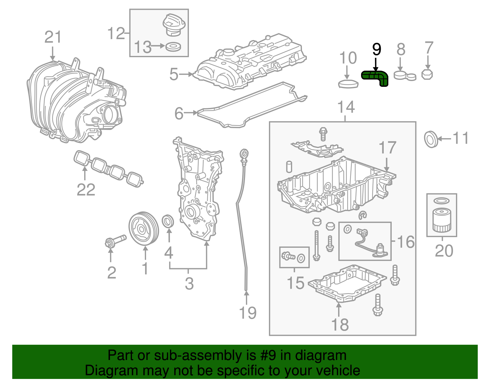 2013-2023 GM Inner Exhaust Side Valve Cover Gasket 12634517 GM ...