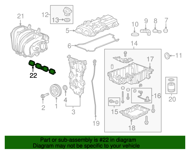 2013-2023 GM Intake Manifold Gasket 12655276 GM | GMPartsDirect.com