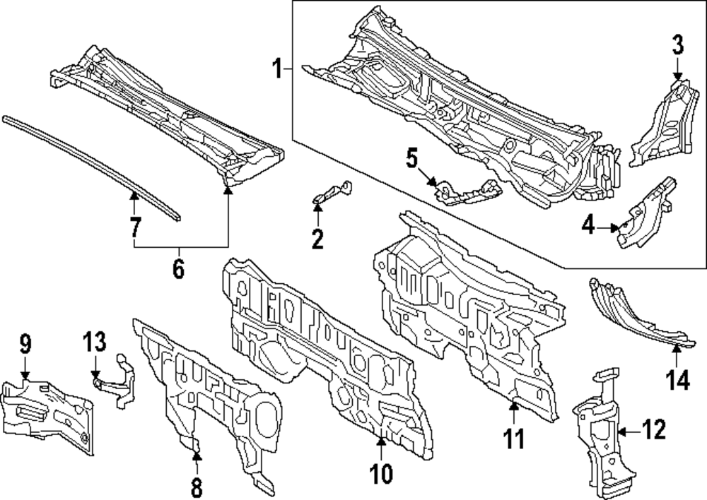2023-2024 Toyota Crown Cowl Panel 55701-30370 | Sparks Parts