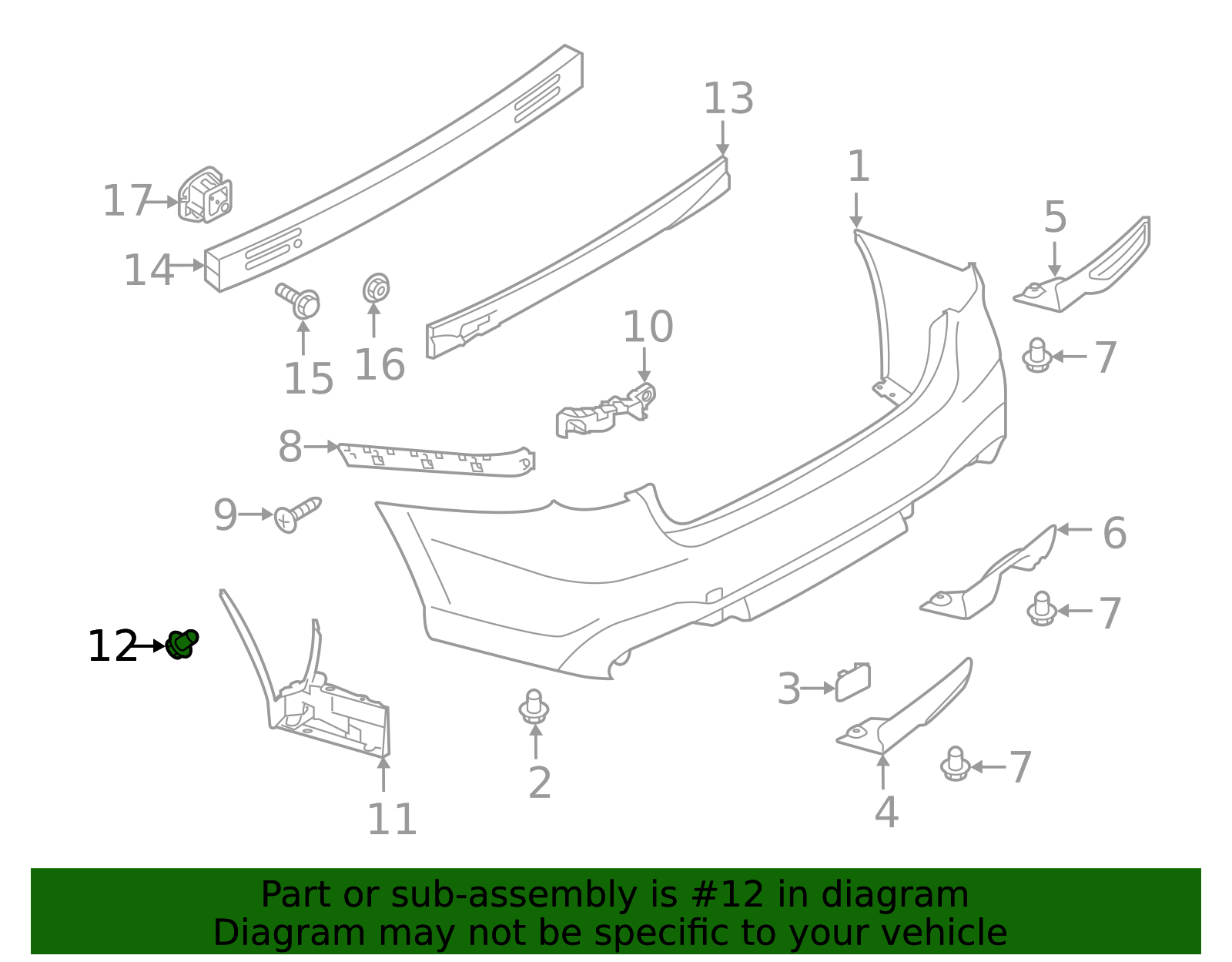 2008-2025 Subaru Bumper Cover Upper Clip 909140062 | Subaru Parts Guys