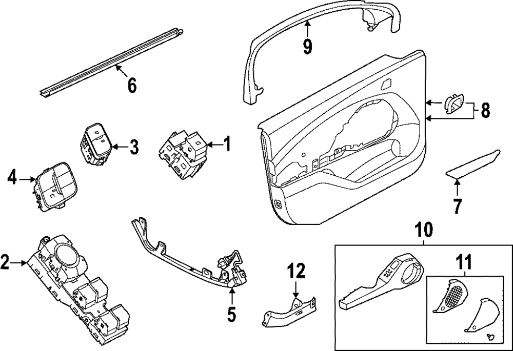 2021-2024 Ford Mustang Mach-E Window Switch LV4Z-14529-BB | TascaParts.com