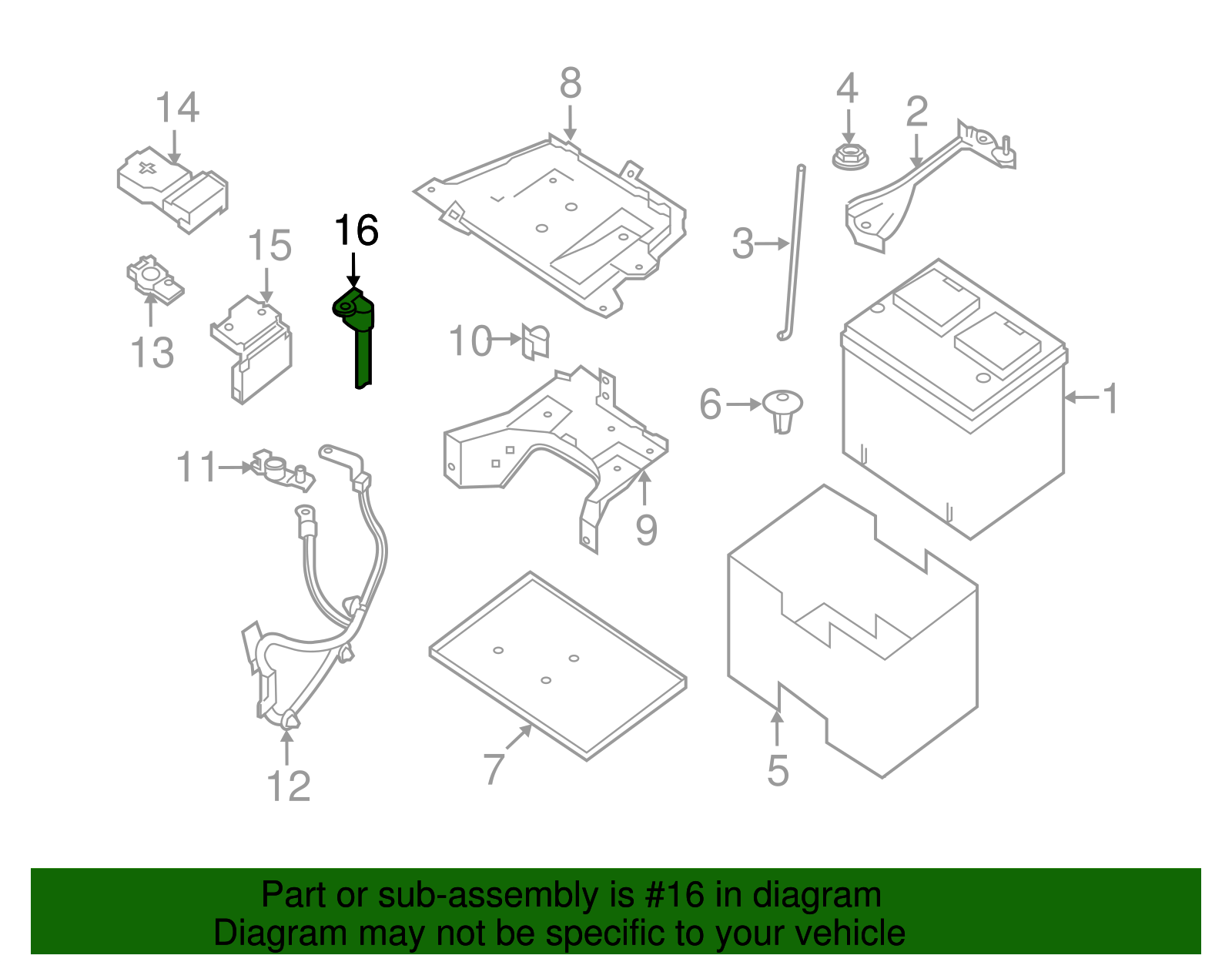 2013-2018 Nissan Pathfinder Negative Cable 24080-3KA0A | Scott Evans ...