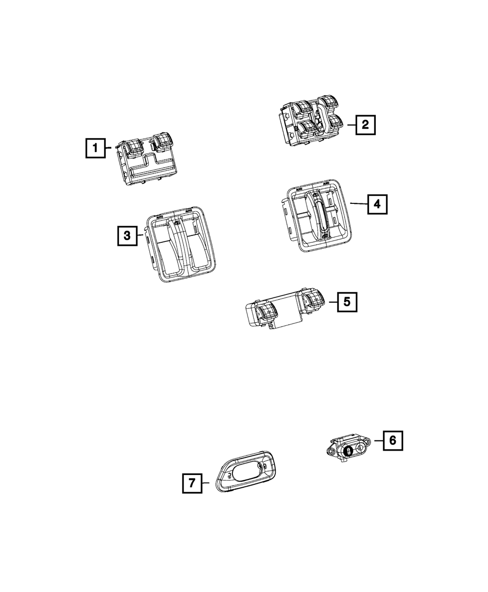 2011-2018 Jeep Switch Bezel, Left 68185911AA | Mopar eStore